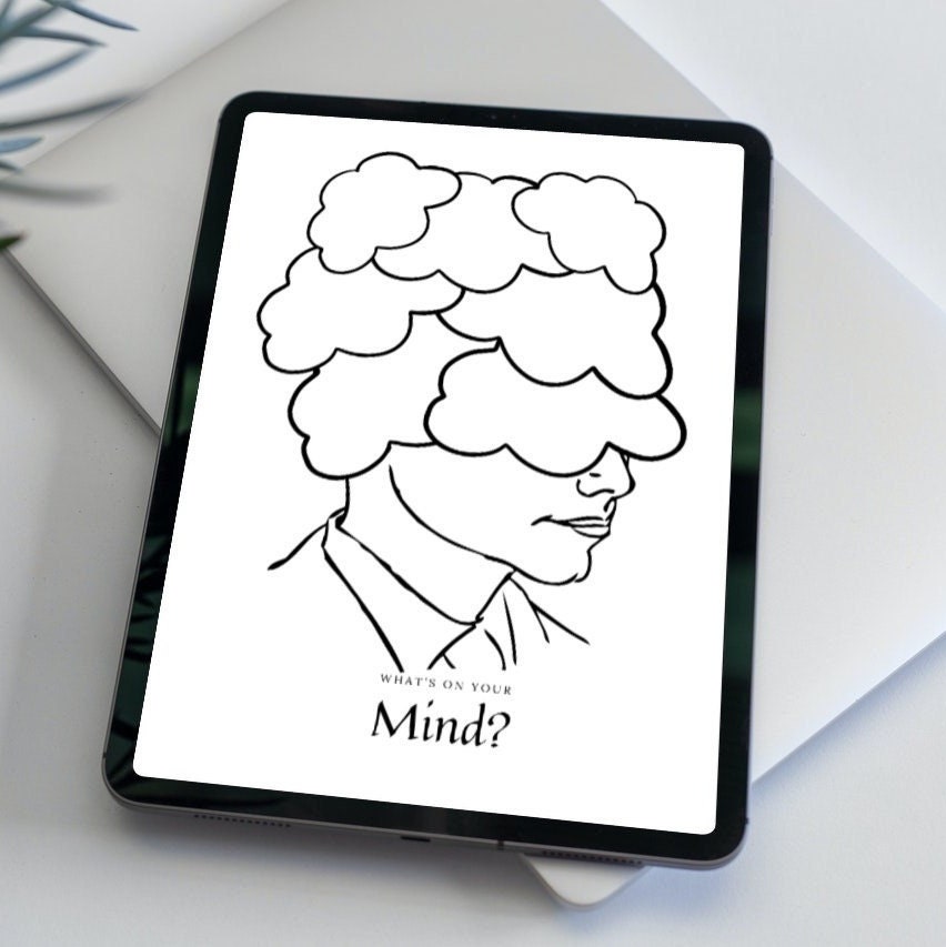 What's on Your Mind Worksheet: Art Therapy Template (PDF) - Etsy