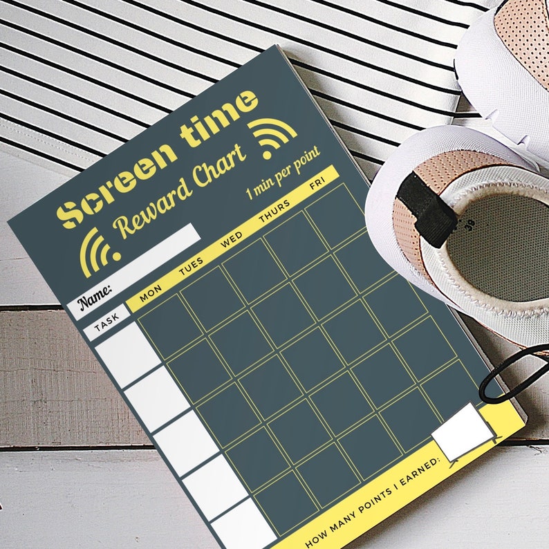 Screen Time Printable Reward Chart Digital Use Screen Time - Etsy
