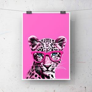 Cheetah Print, Pink Leopard Art Print, Boho Home Decor, Blush Pink Wall ...
