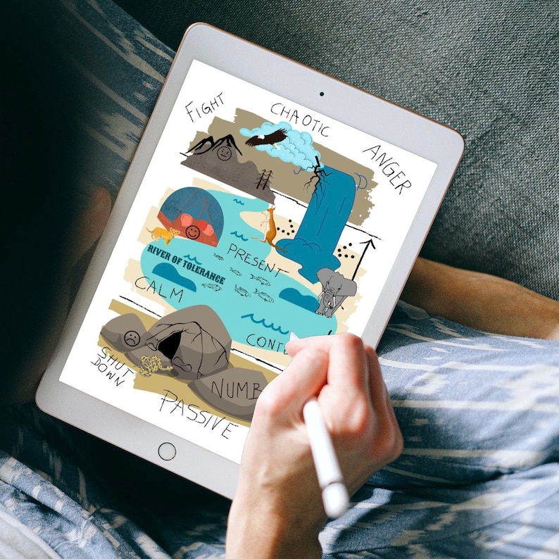 Window of Tolerance River of Tolerance Distress Tolerance | Etsy