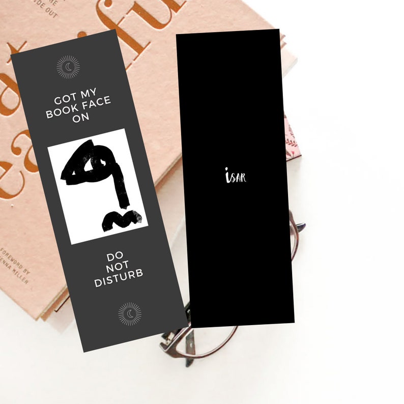 Minimalist Bookmarks Printable Face Art Bookmark Book Lover - Etsy