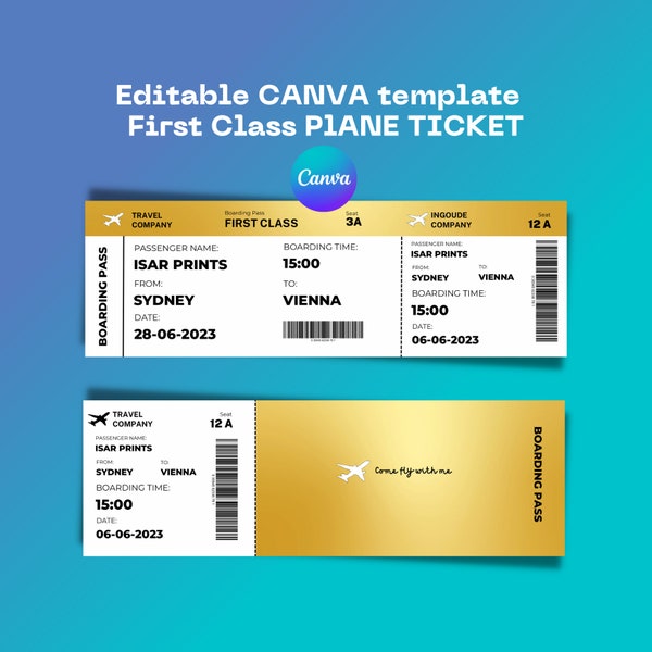 Flight Voucher - Etsy