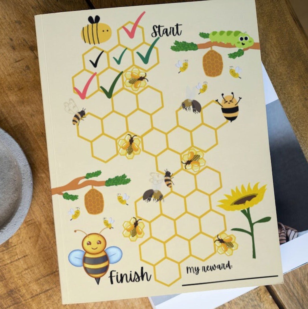 Honeycomb Bees Daily Chore Charts, Printable Kids Reward Chart, Kids ...