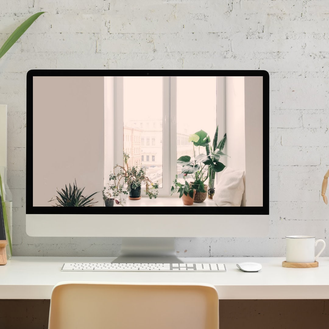 Zoom Background Window Garden Backdrop, Virtual Background Image ...