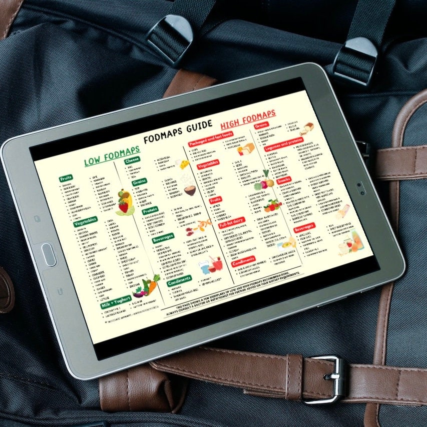 Low FODMAP Printable Food List and Grocery Guide: IBS Diet Chart and ...