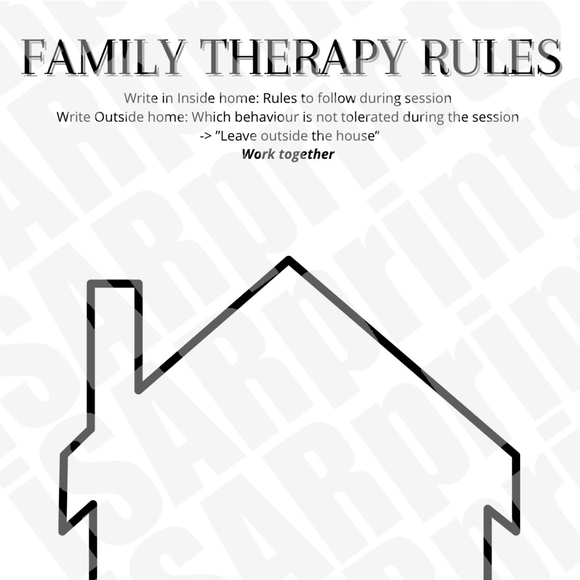 Family Therapy Worksheet Printable Parent Child Relationship | Etsy