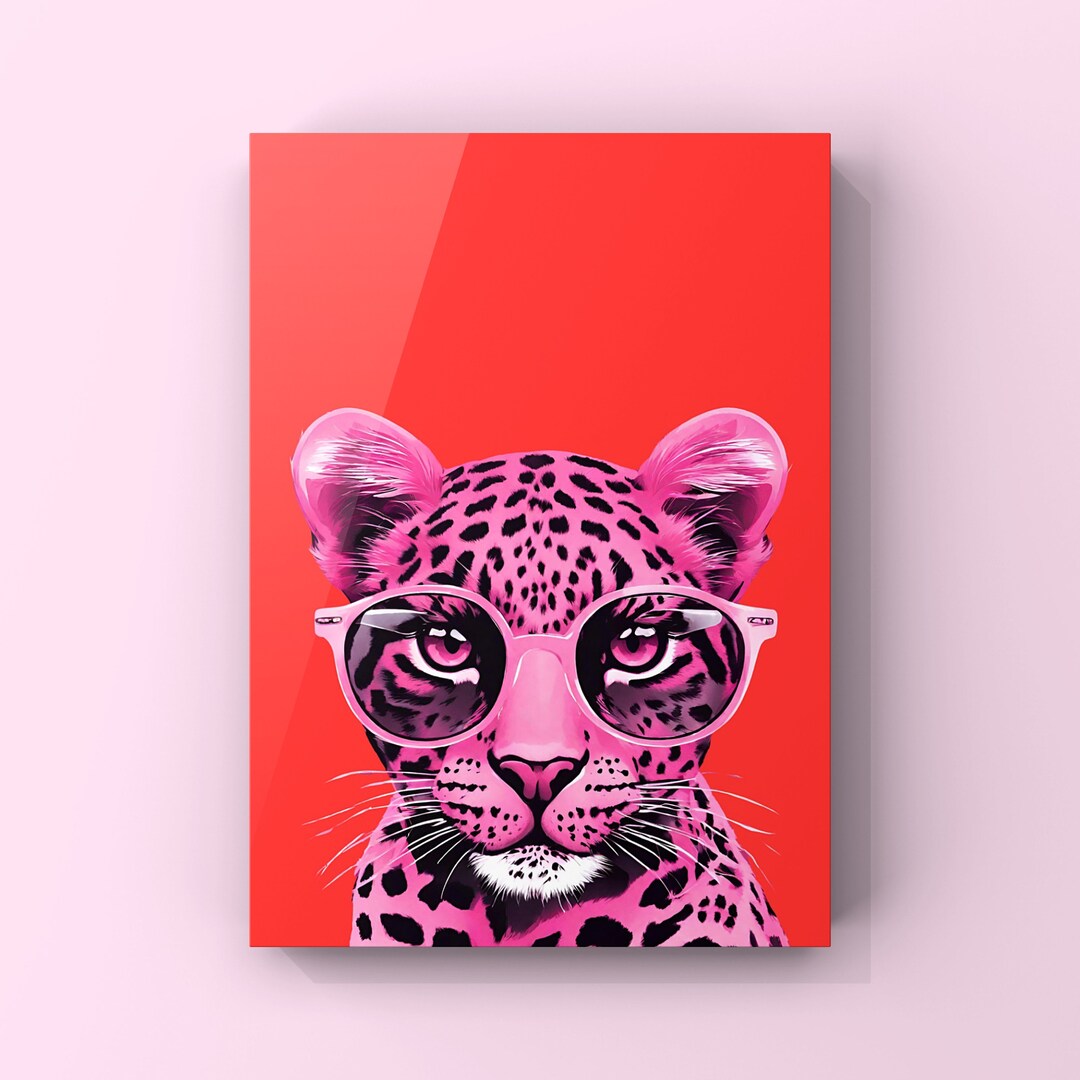 Cheetah Print, Pink Leopard Art Print, Boho Home Decor, Blush Pink Wall Art, Jungle Poster ...