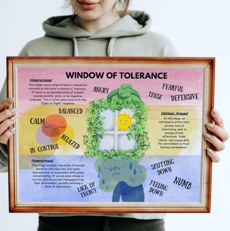 Window of Tolerance Workbook, Distress Tolerance, School Counsellor ...