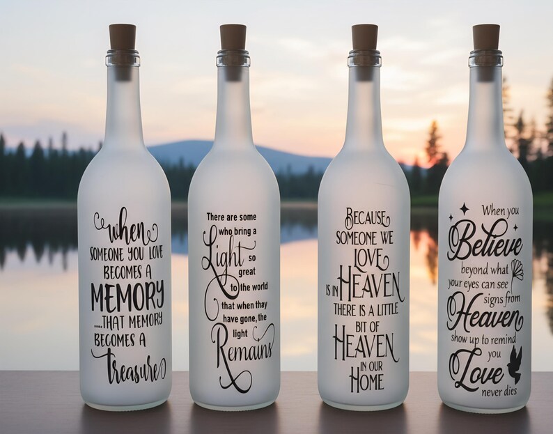 Lighted Memory Bottle: Handmade Spiritual Keepsake - Etsy