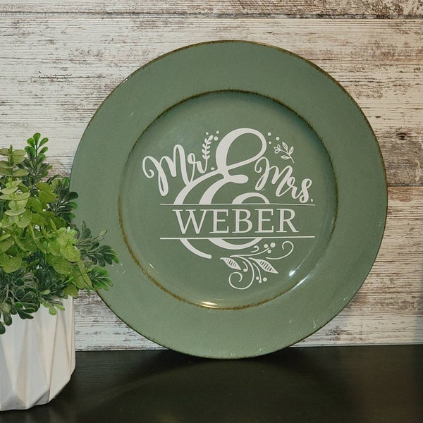 Custom Charger Plate - Etsy