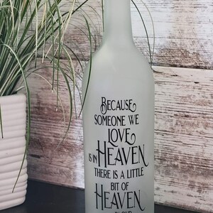 Memorial Bottle With Cork & LED Lights, Wine Bottle, Memory Bottle ...