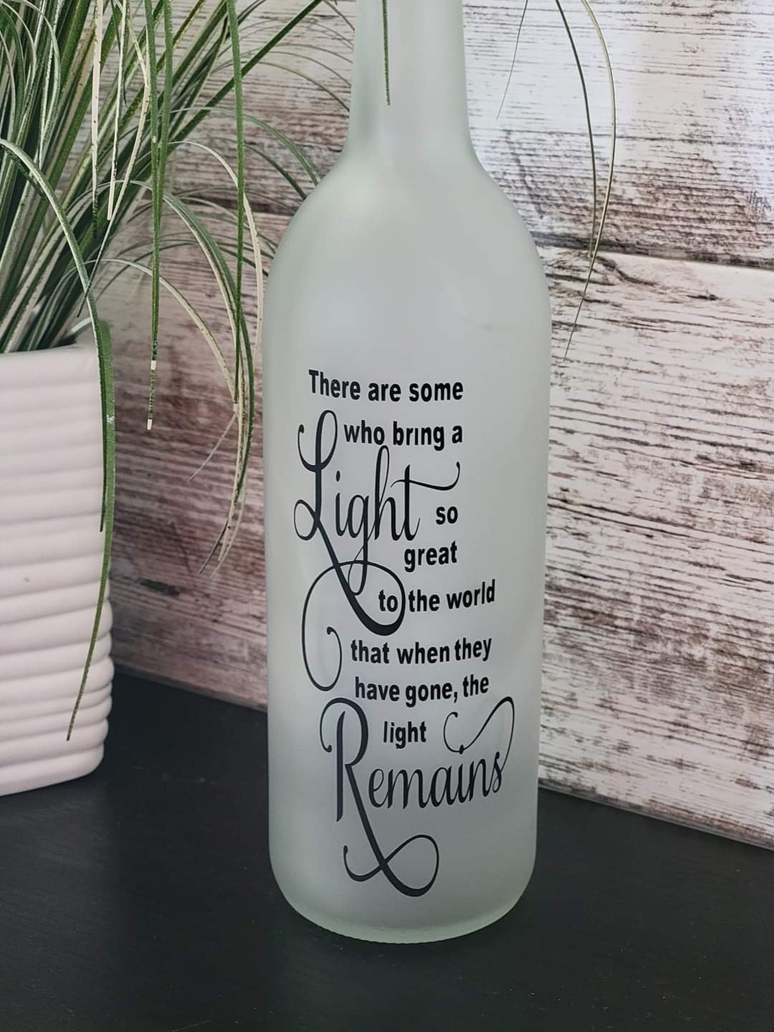 Lighted Memory Bottle: Handmade Spiritual Keepsake - Etsy