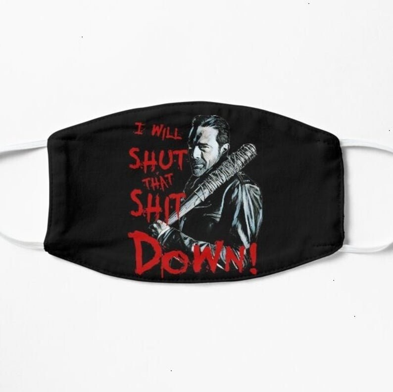 Negan Mask 3 Layer Face MaskAdult Kid FaceMaskWashable | Etsy