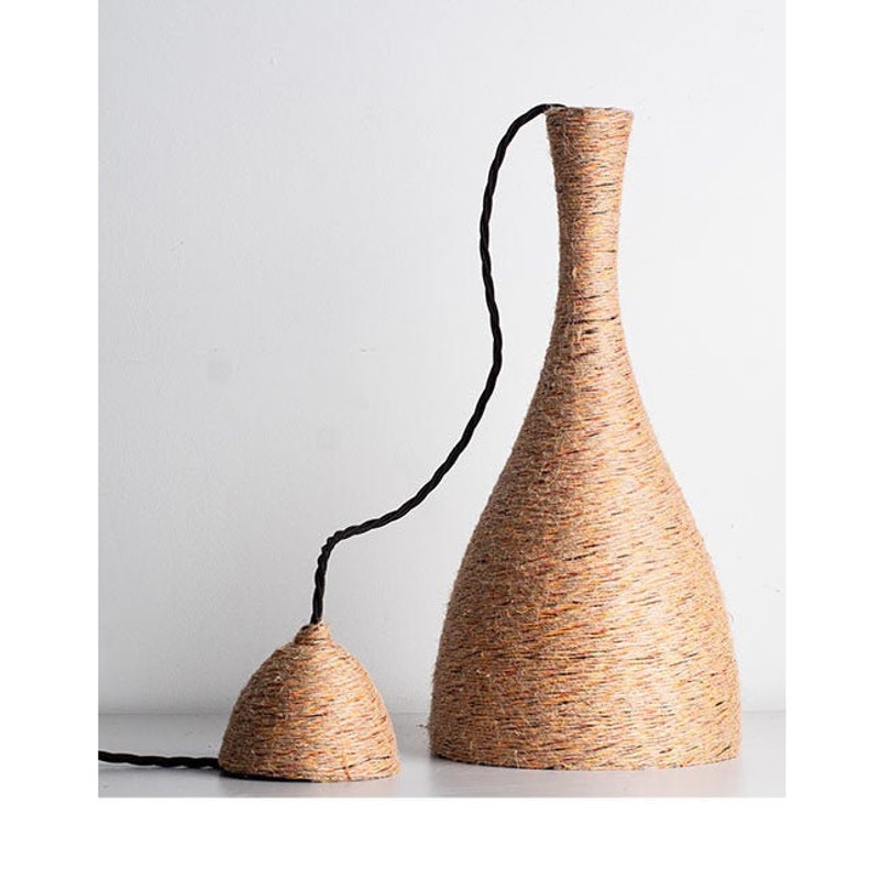 Jute Pendant Light - Etsy