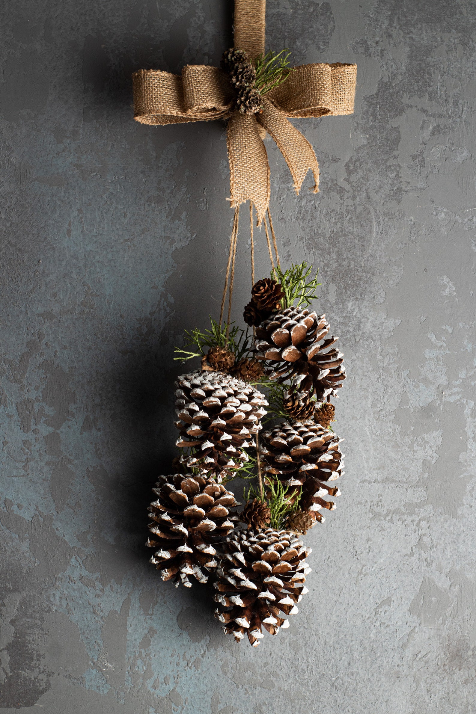 Natural Pine Cone Hanger for Christmas Door Decorating | Wall Decor ...