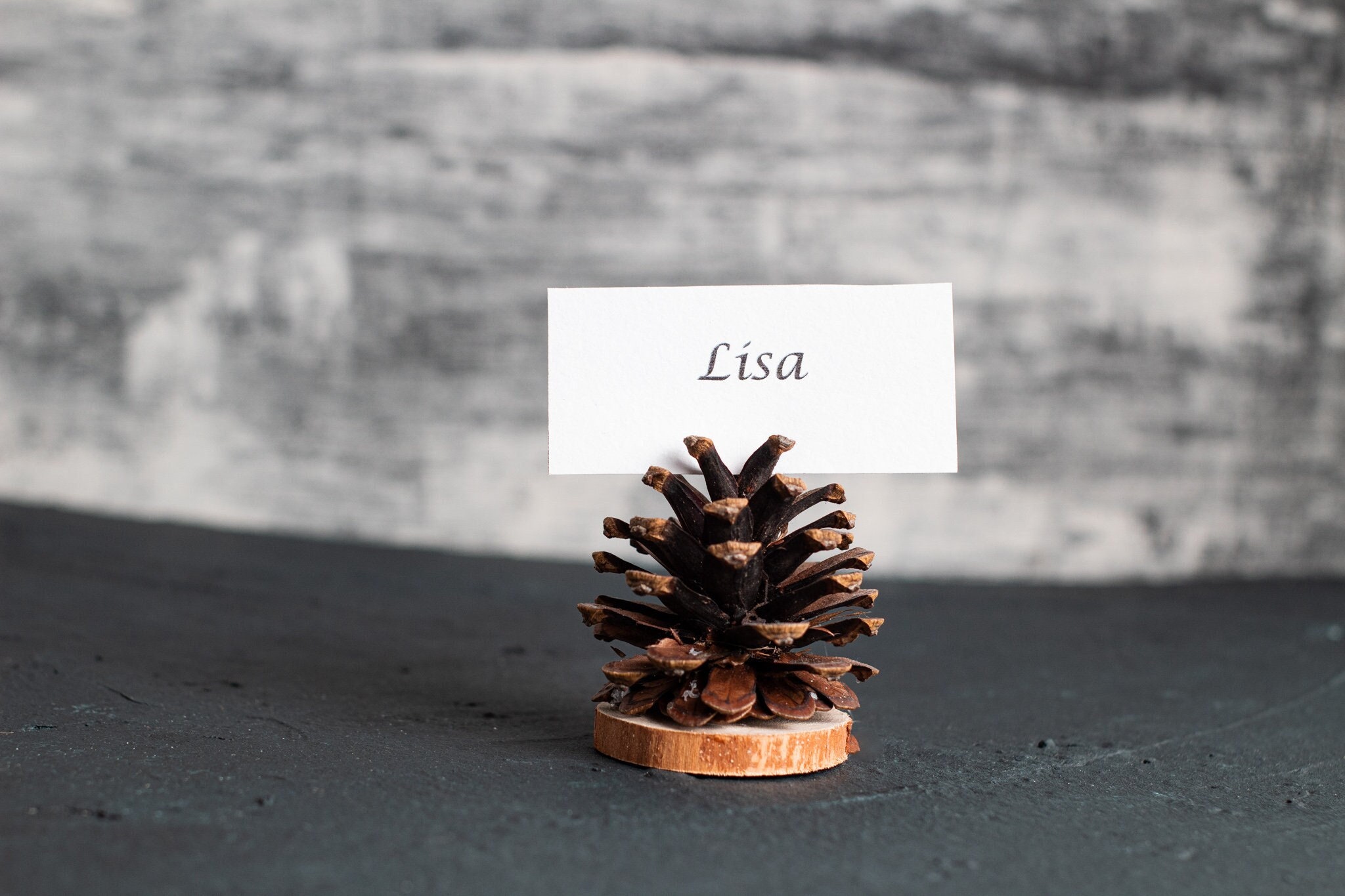 Natural Name Card Holder Rustic Wedding Place Card Rustic - Etsy