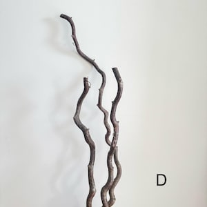 Set of 3 Natural Twisted Hazel Branches | 35" Wood Branches | Naturally ...