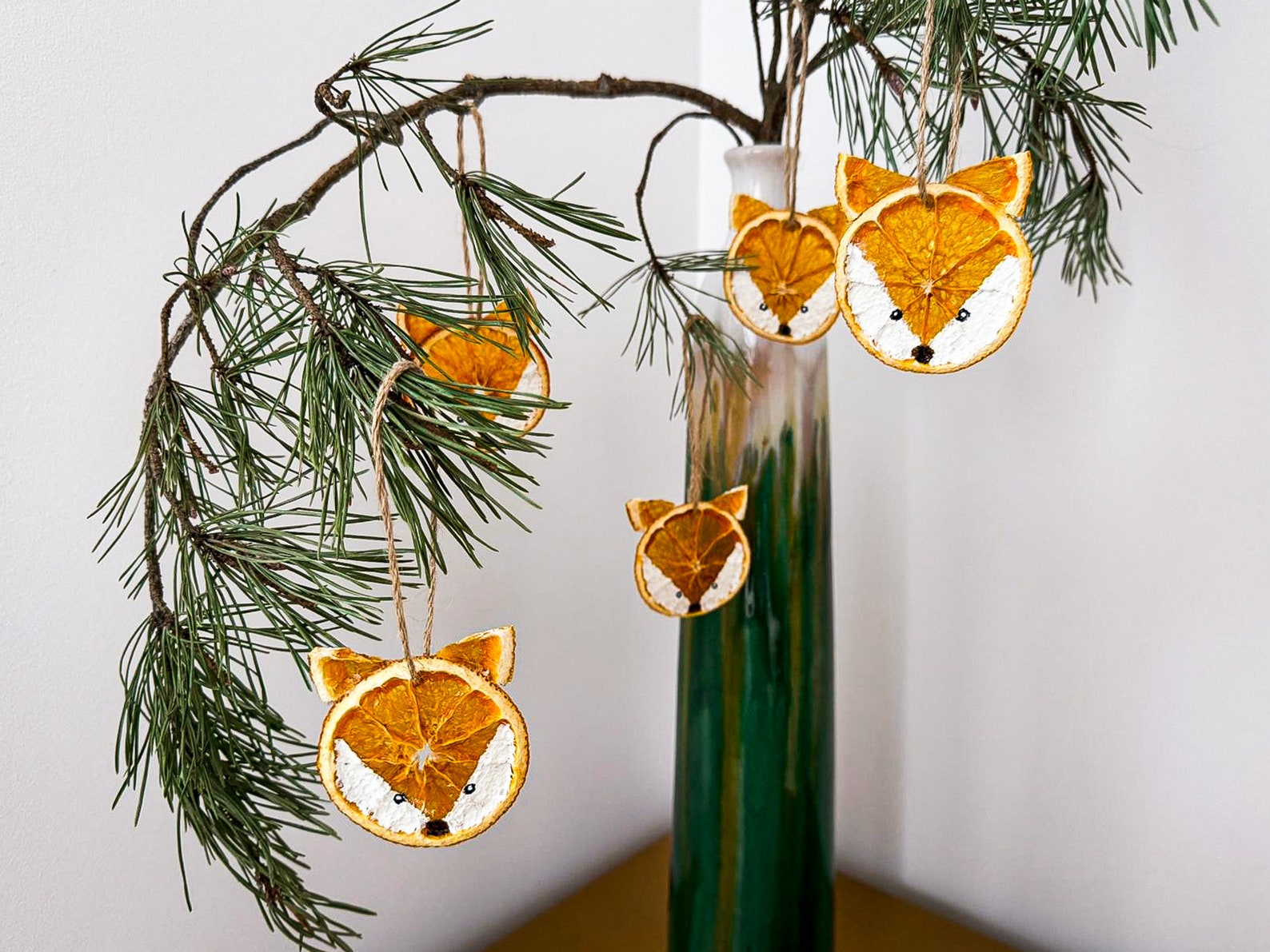 Set of 6 Dried Orange Ornaments Christmas Tree Ornament Funky Fox ...