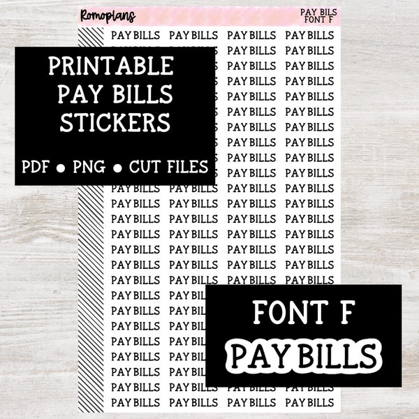 Bill Pay Stickers - Etsy