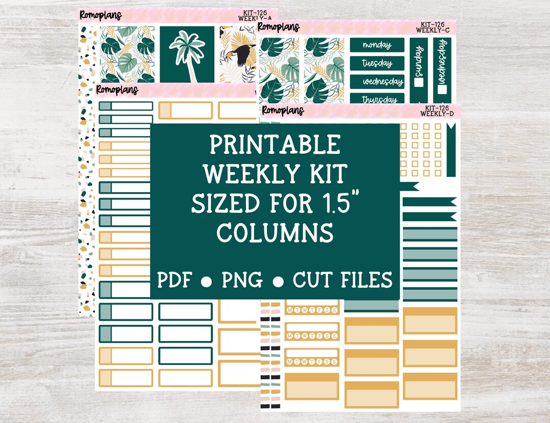 Printable Weekly Kit | KIT 126 | 7x9 Planner | Erin Condren - Etsy