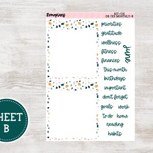 Printable Dashboard 7x9 Kit | KIT 126 | Erin Condren 7x9 for Monthly ...