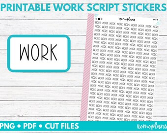 Work Stickers Printable - Etsy
