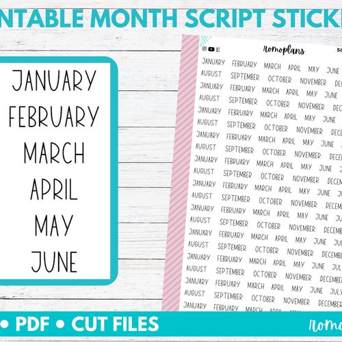 Printable Work Script Stickers Font A Erin Condren Happy - Etsy