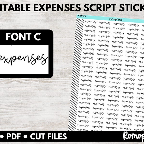 Expenses Stickers - Etsy