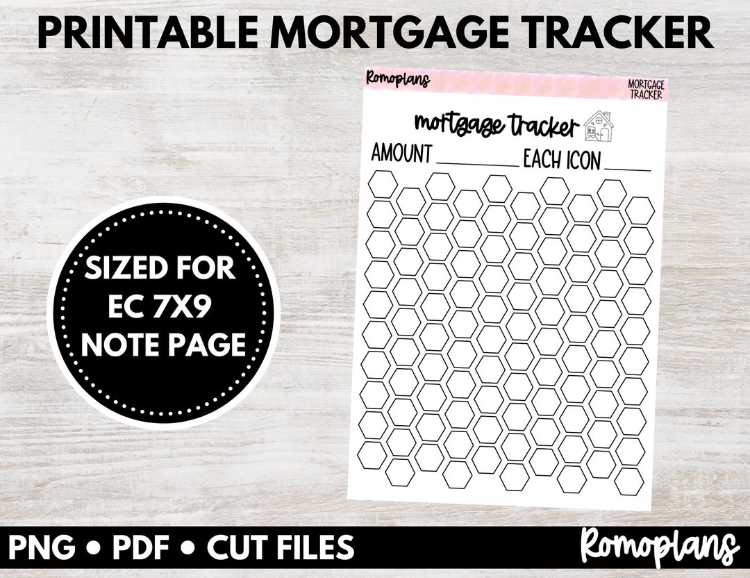 Printable Mortgage Tracker | Erin Condren 7x9 Note Pages - Etsy