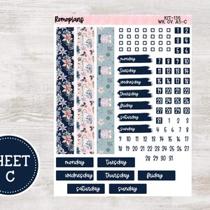 Printable Weekly Overview Kit | KIT 136 | A5 Planner | Erin Condren - Etsy