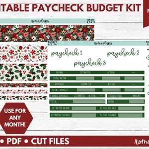 Printable Paycheck Budget Sticker Kit KIT 74 8.5x11 Size - Etsy