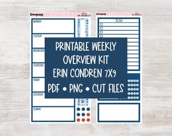 Weekly Overview Planner Printable Download instant Download - Etsy