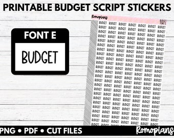 Printable to Do Script Stickers FONT E Erin Condren Happy Planner Plum ...