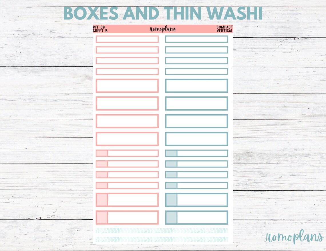Printable Compact Vertical Planner Kit KIT 58 A5 Planner - Etsy Canada