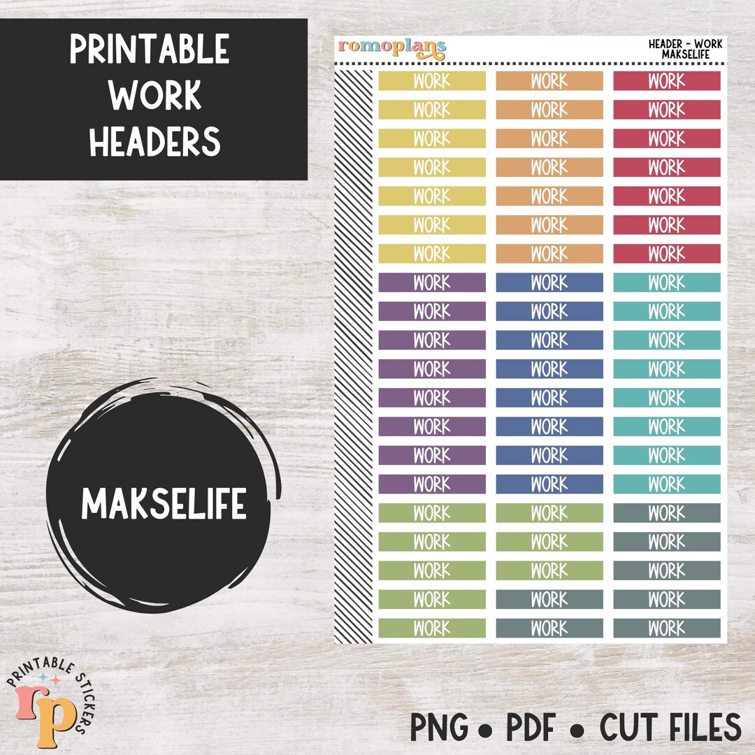 Printable Work Headers | Makselife - Etsy