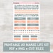 Printable Makselife Reflection and Weekly Actions Kit | KIT 124 | 7x9 ...