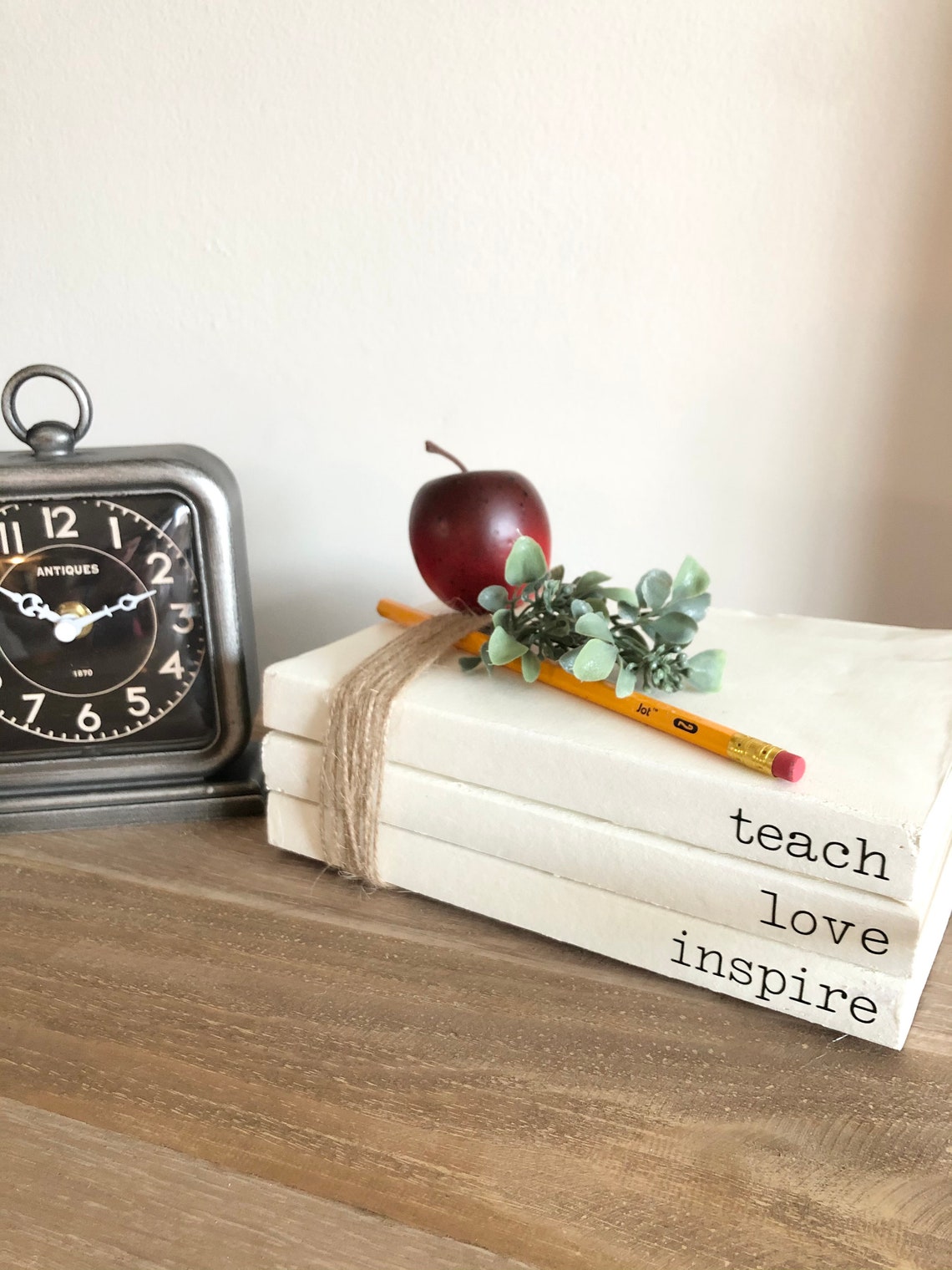 Personalized Teacher Gift Teacher Book Stack - Etsy