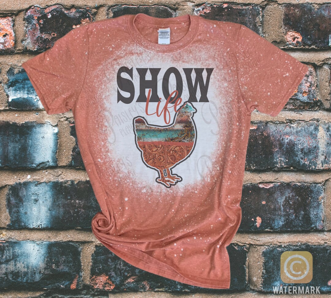 Show Life Chicken Serape Cowhide Bleached Adult & Youth Sizes ...