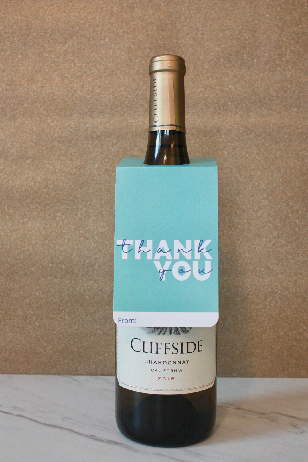 Thank You Wine Tag / Thank You Alcohol Label - Etsy