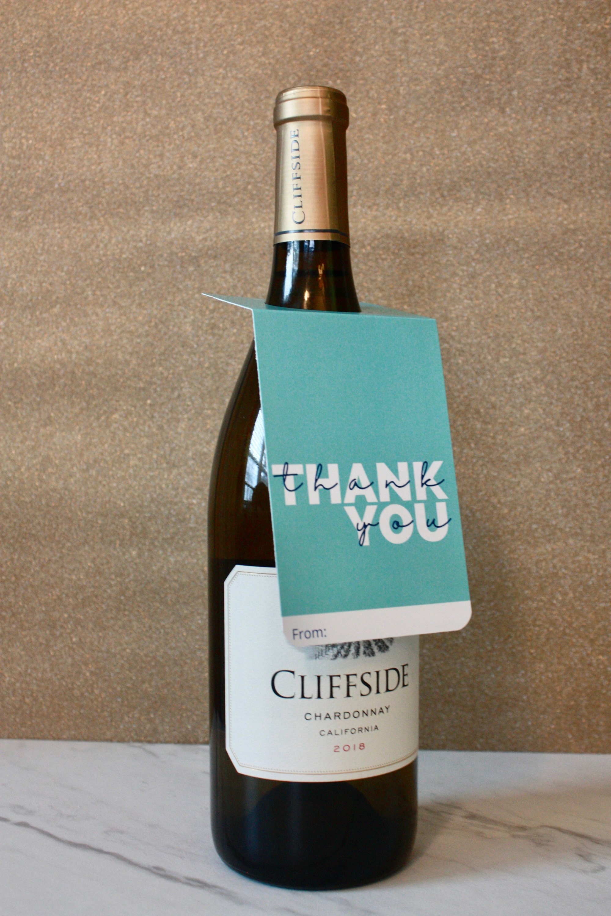 Thank You Wine Tag / Thank You Alcohol Label - Etsy