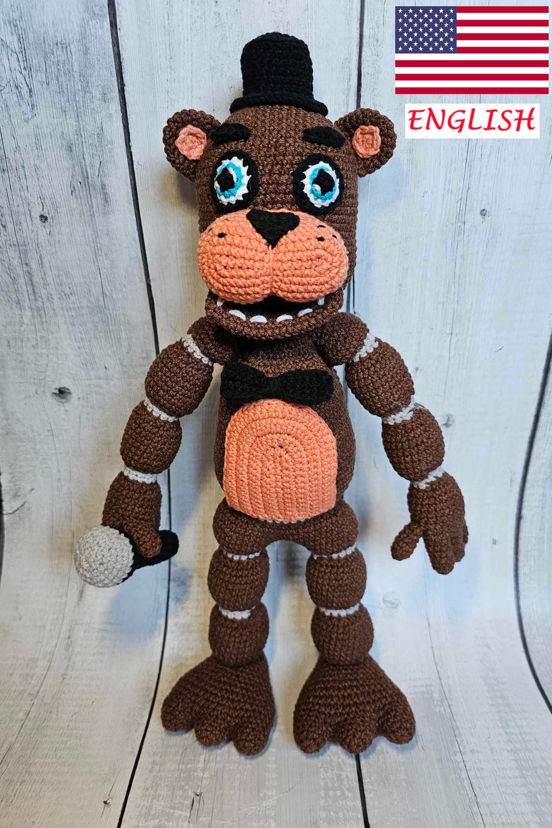 CROCHET PATTERN Freddy Fazbear - Etsy