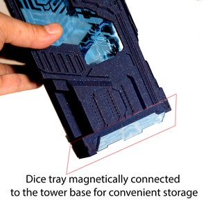 FUTURISTIC DICE TOWER With Transparent Plexiglass and Magnetic ...