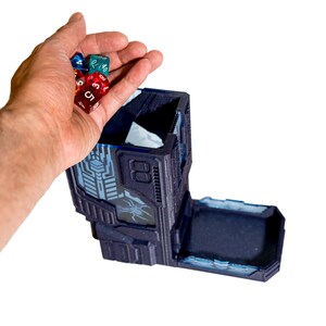 FUTURISTIC DICE TOWER With Transparent Plexiglass and Magnetic ...