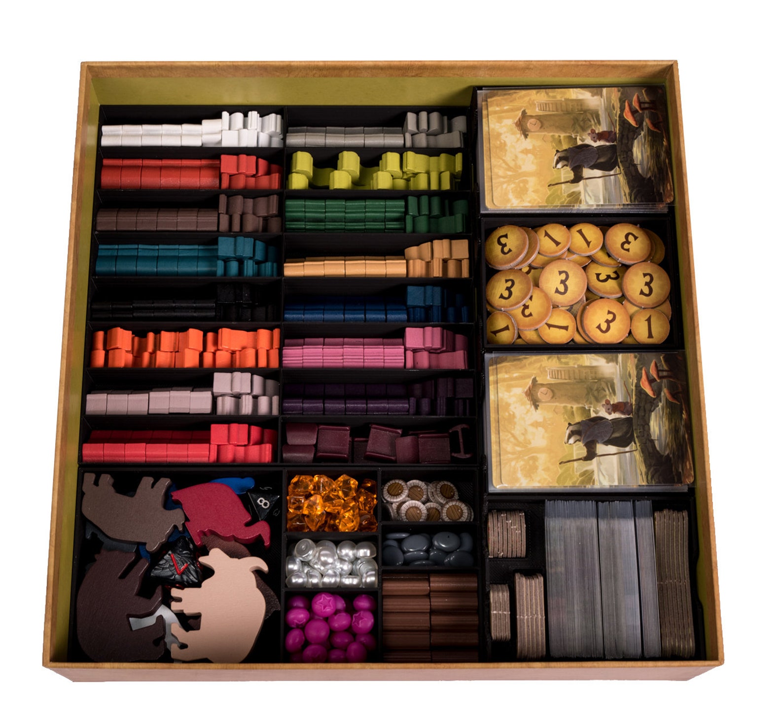 Everdell Insert Holds Large and Small Sleeved Cards All | Etsy