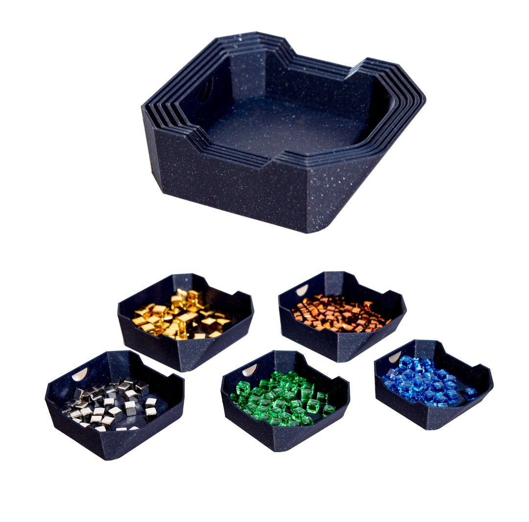 Token Trays Universal Stackable 5 Pcs Futuristic Look - Etsy