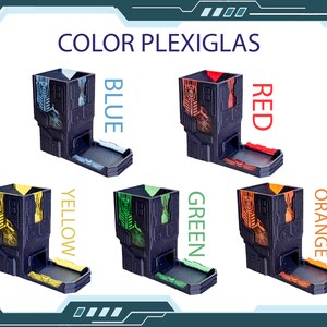 FUTURISTIC DICE TOWER With Transparent Plexiglass and Magnetic ...