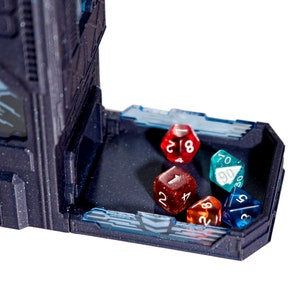 FUTURISTIC DICE TOWER With Transparent Plexiglass and Magnetic ...