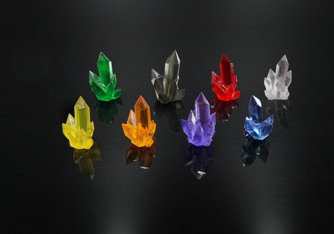 RPG D&D Crystals Transparent Gems Tokens 5pcs - Etsy