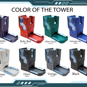 FUTURISTIC DICE TOWER With Transparent Plexiglass and Magnetic ...
