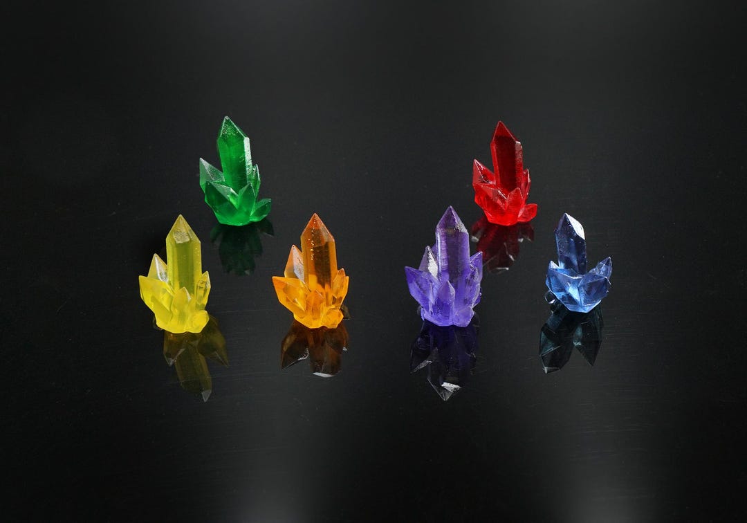RPG D&D Crystals Transparent Gems Tokens 5pcs - Etsy